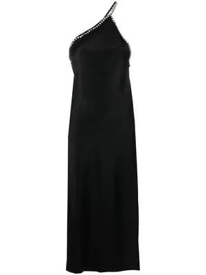 Dodo Bar Or One-shoulder Crystal Embellished Midi Dress