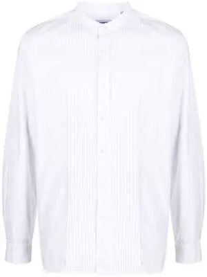 Aspesi Pintuck-detail Long-sleeved Shirt - White