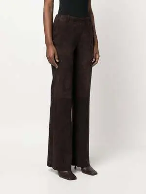 Stouls Flared Suede Trousers