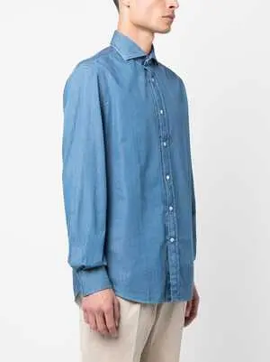 Brunello Cucinelli Buttoned Shirt - Blue