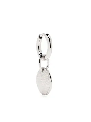 MARIA BLACK Tan Huggie Single Earring - Silver