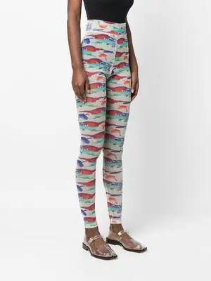 Henrik Vibskov Printed Mesh Leggings - Neutrals