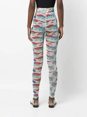 Henrik Vibskov Printed Mesh Leggings - Neutrals