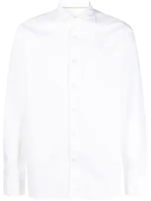 TINTORIA MATTEI 954 Spread-collar Long-sleeve Shirt - White