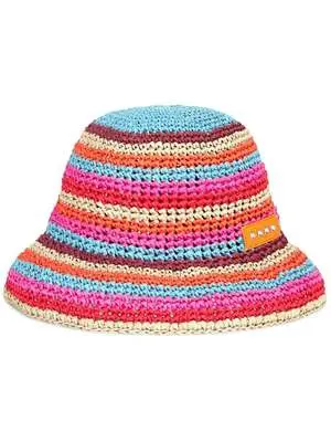 Etro Striped Crochet Bucket Hat - Multicolour