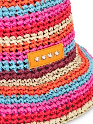 Etro Striped Crochet Bucket Hat - Multicolour