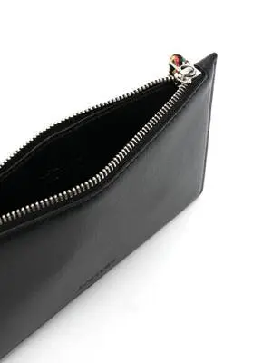 LANVIN Logo Debossed Leather Clutch