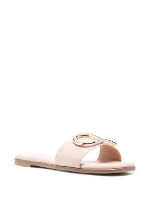 TWINSET Logo Plaque Square-toe Slides