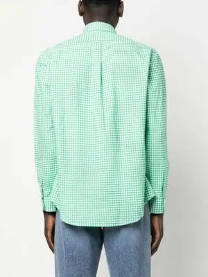 Polo Ralph Lauren Embroidered-logo Checked Shirt - Green