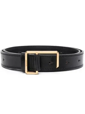 Zadig&Voltaire Engraved-logo Buckle Belt - Black