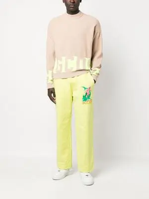 Gcds Logo-lettering Rib-knit Jumper - Brown