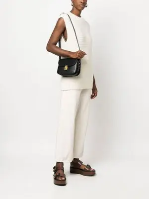 Soeur Leather Shoulder Bag