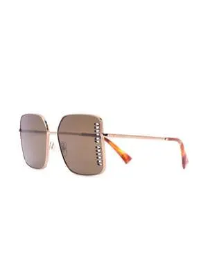 Miu Miu Logo Square Frame Sunglasses