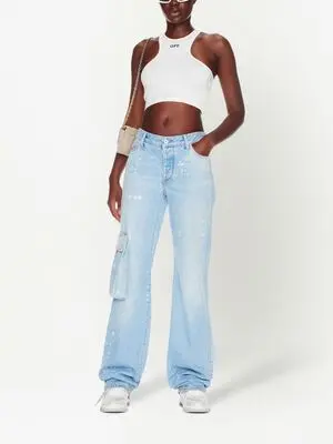 Off-White Toybox Wide-leg Jeans - Blue