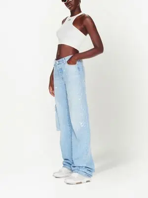Off-White Toybox Wide-leg Jeans - Blue
