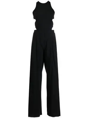AMAZUIN Cut-out Tie-fastening Jumpsuit