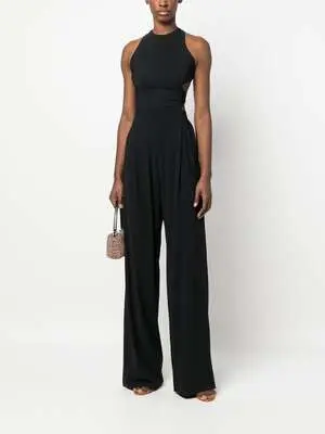 AMAZUIN Cut-out Tie-fastening Jumpsuit