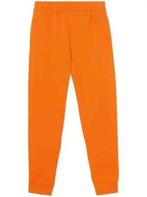 Burberry Logo Patch Cotton Track Pants - Orange