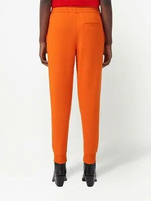 Burberry Logo Patch Cotton Track Pants - Orange