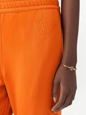Burberry Logo Patch Cotton Track Pants - Orange