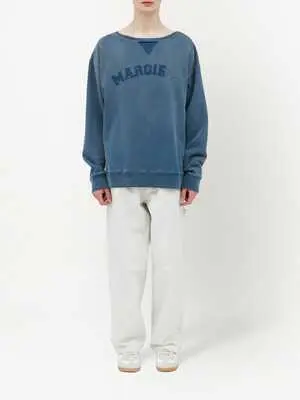 MAISON MARGIELA Logo-print Organic-cotton Sweatshirt