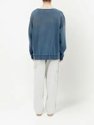 MAISON MARGIELA Logo-print Organic-cotton Sweatshirt
