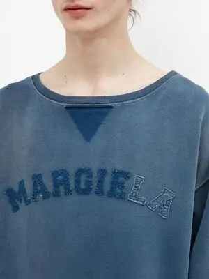 MAISON MARGIELA Logo-print Organic-cotton Sweatshirt