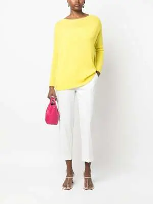 Fabiana Filippi Boat-neck Cashmere Jumper - Yellow