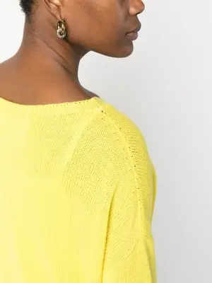 Fabiana Filippi Boat-neck Cashmere Jumper - Yellow