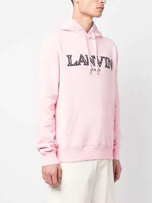 LANVIN Embroidered-logo Cotton Hoodie