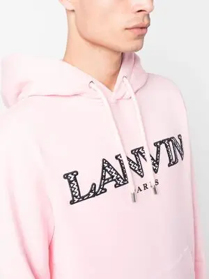 LANVIN Embroidered-logo Cotton Hoodie