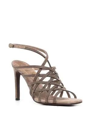 Brunello Cucinelli Rhinestone High-heeled Sandals