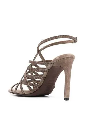 Brunello Cucinelli Rhinestone High-heeled Sandals