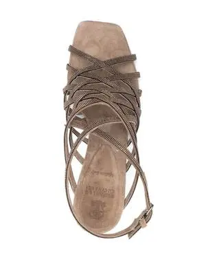 Brunello Cucinelli Rhinestone High-heeled Sandals