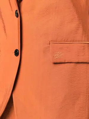 Karl Lagerfeld Longline Tailored Waistcoat - Orange