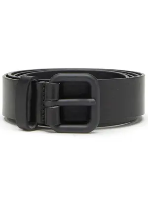 DIESEL® B-inlay Leather Belt - Black