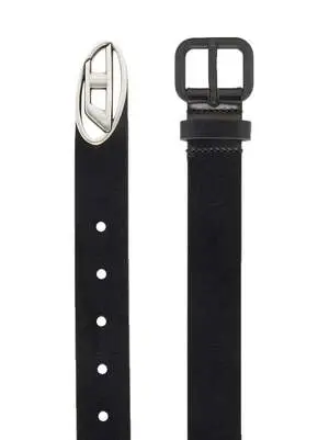 DIESEL® B-inlay Leather Belt - Black
