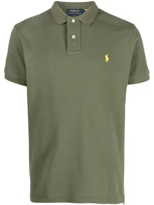Polo Ralph Lauren Embroidered-logo Detail Polo Shirt - Green