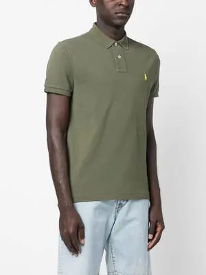 Polo Ralph Lauren Embroidered-logo Detail Polo Shirt - Green