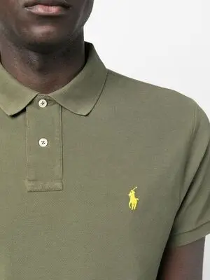 Polo Ralph Lauren Embroidered-logo Detail Polo Shirt - Green