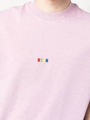 MSGM Embroidered-logo Cotton T-shirt