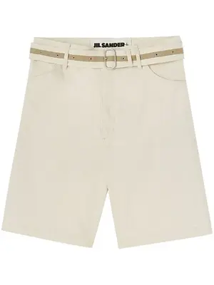 JIL SANDER Belted Bermuda Shorts - Neutrals