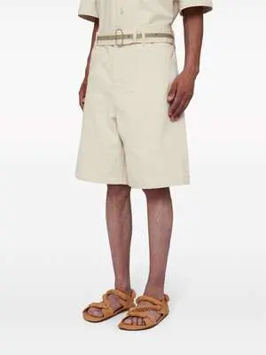 JIL SANDER Belted Bermuda Shorts - Neutrals