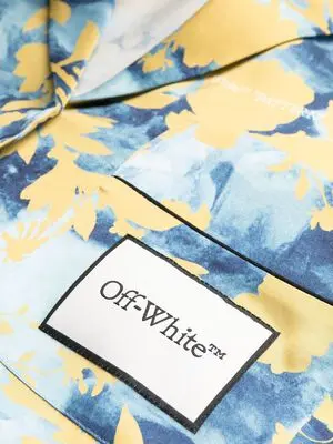 Off-White Flower-print V-neck Shirt