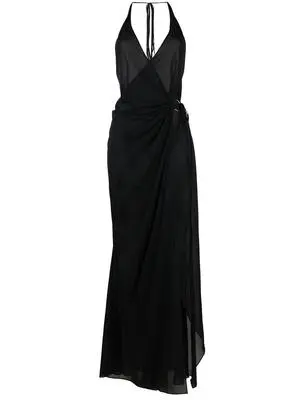 LOUISA BALLOU Semi-sheer Maxi Dress