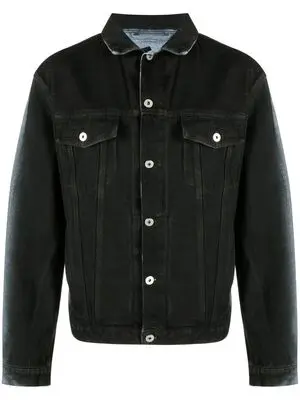 Heron Preston Gradient-effect Denim Jacket - Black