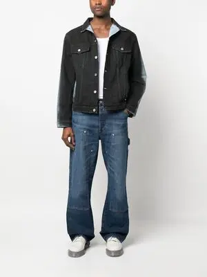 Heron Preston Gradient-effect Denim Jacket - Black
