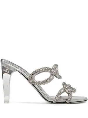 Valentino Garavani 100mm Chain 1967 Sandals - Silver
