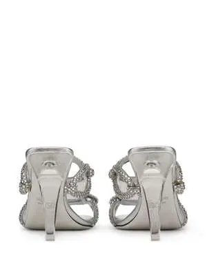 Valentino Garavani 100mm Chain 1967 Sandals - Silver