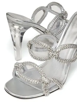 Valentino Garavani 100mm Chain 1967 Sandals - Silver